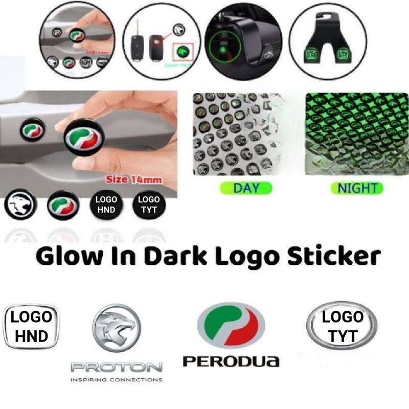 1pcs 14mm DIY Luminous Car logo Sticker car key badge, car remote ...