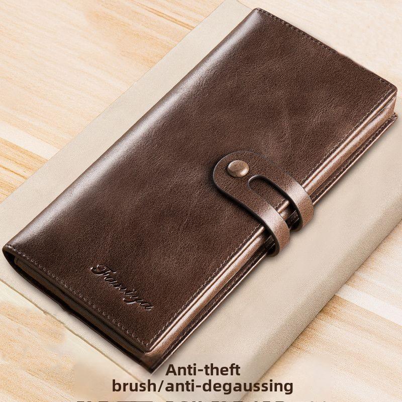 Beg Tangan Dompet Panjang untuk Lelaki, Diperbuat daripada Kulit ...