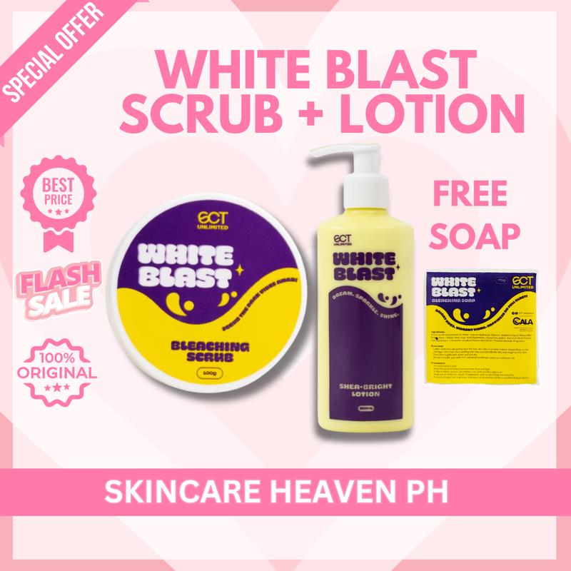 WHITE BLAST SCRUB + WHITE BLAST LOTION + 1 BAR FREE Hydratin - TikTok ...