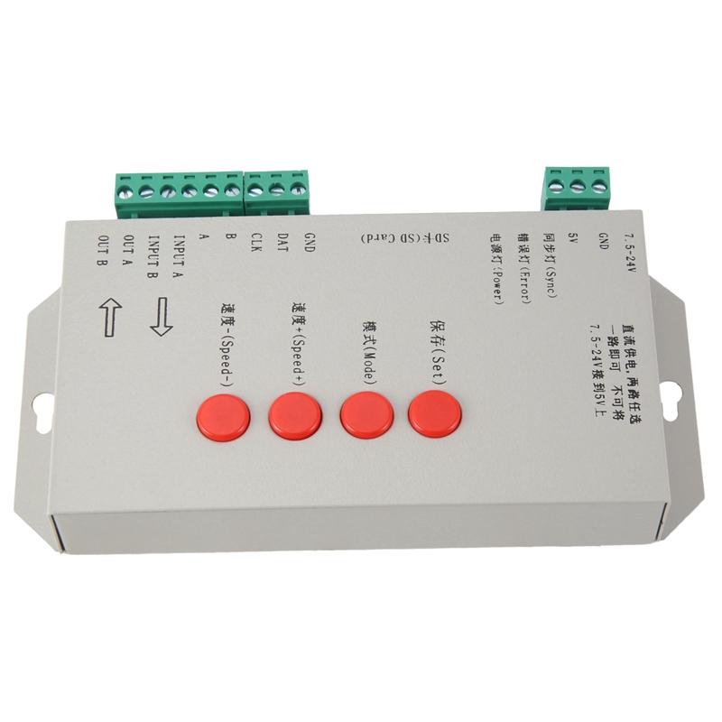 RGB LED Controller T1000S SD Card 2048Pixels Controller for WS2801 ...