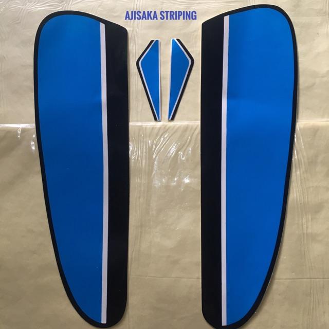 Striping sticker lis les cb 100 cb dilan cb glatik Biru hita - Shop ...