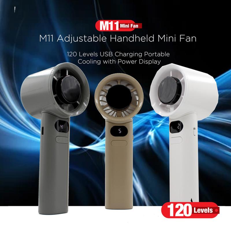 M11 Handheld Fan Portable Bladeless Mini Fan Recharable 120 Level ...