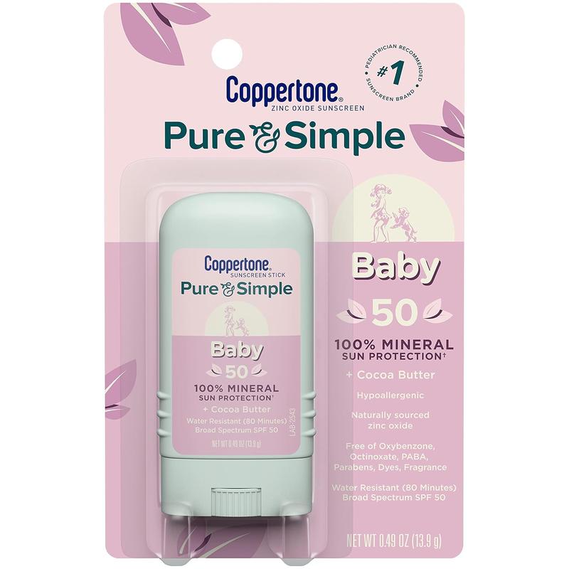 Baby Sunscreen Stick SPF 50, Zinc Oxide Mineral Sunscreen for Baby ...