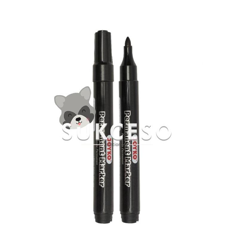 Joyko Permanent Marker Black PM-34 / Spidol Round Tip Refillable - Shop ...