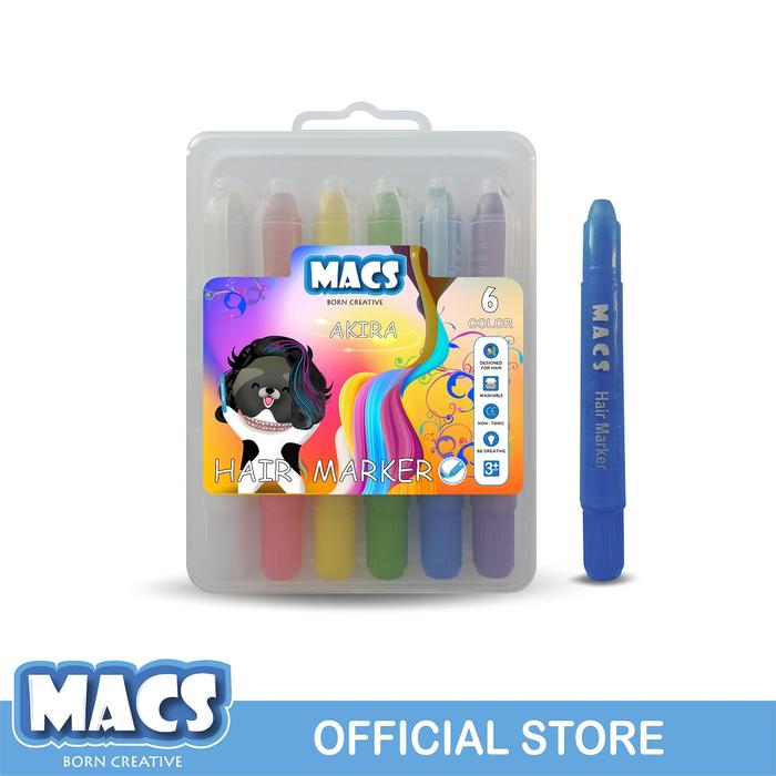 Promo MACS Hair Marker 6 Warna Colors Pewarna Rambut Cat - 6 Warna ...