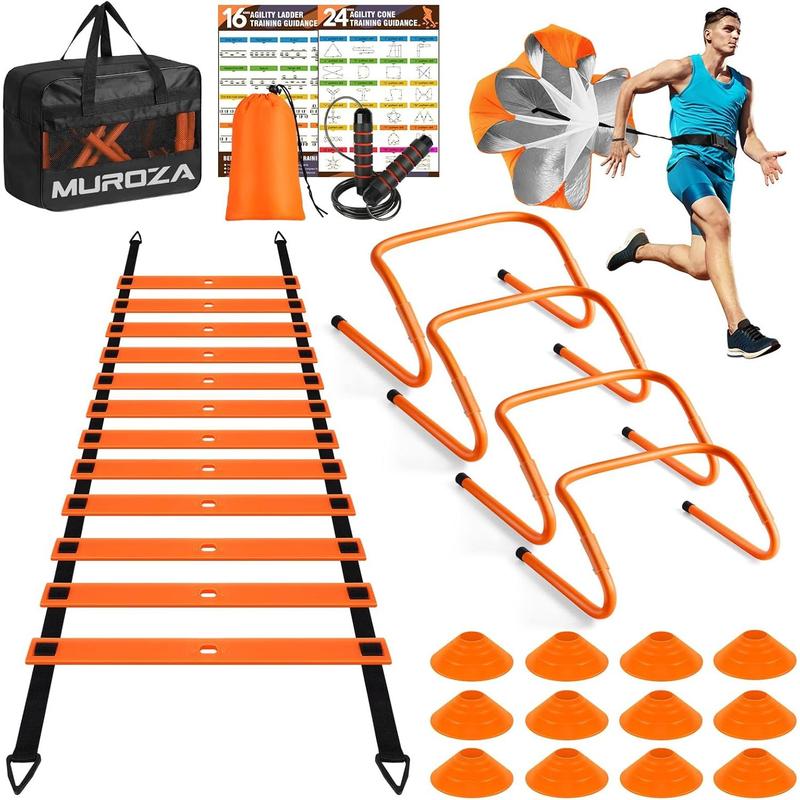 Agility Ladder Speed Training Equipment Set-20ft Agility Ladder,12 ...
