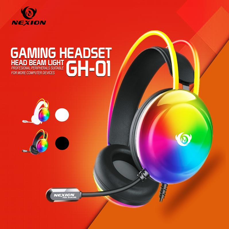 NEXION GH-01 Multicolor GAMING HEADSET HEAD BEAM LIGHT, 2-Meter ...