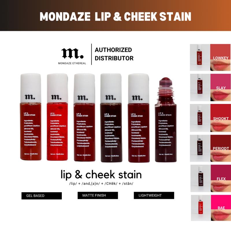 Mondaze Lip & Cheek Stain Roller Applicator | [Lowkey,Slay,Periodt ...