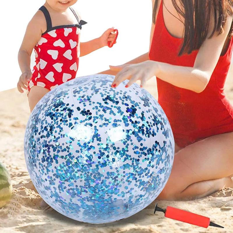 Inflatable Glitter Beach Ball Summer Water Ball Beach Balls - TikTok ...