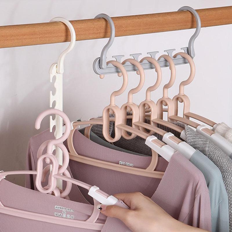 Multi-functional Clothes Hanger Plastic Clothes Storage Rack - TikTok ...