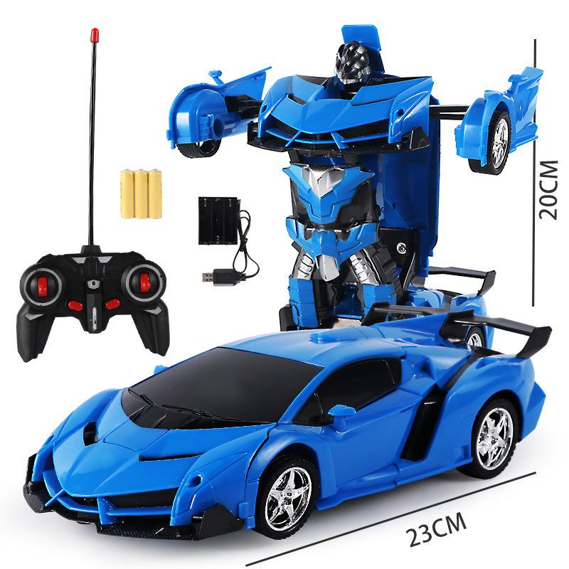 Children's Deformation Remote Control Car One-Click Deformation Robot ...