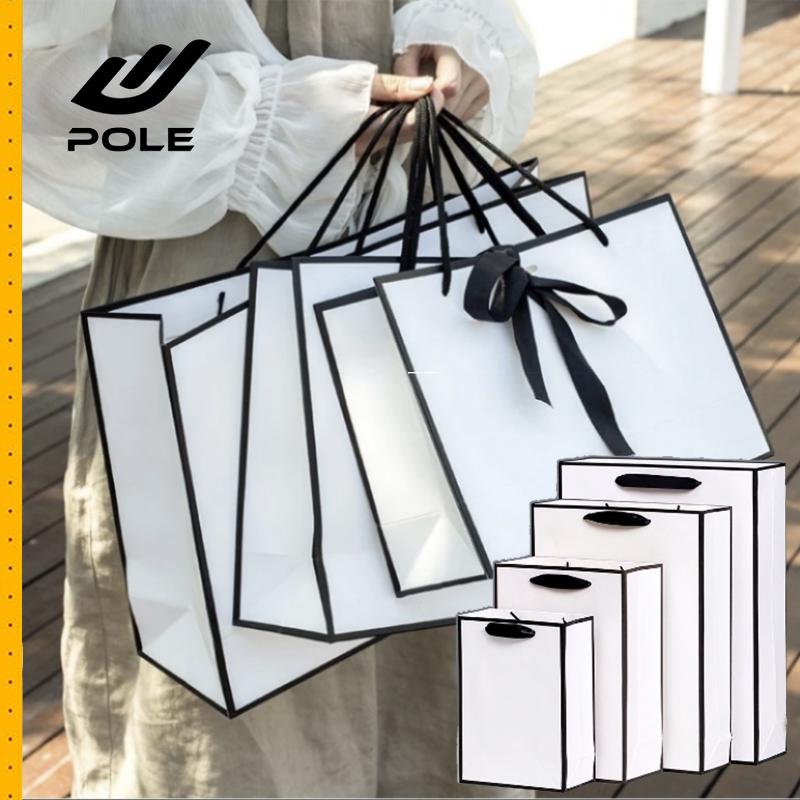Cowhide Paper Bag Clothing Store Handbag Packaging Shopping Gift ...
