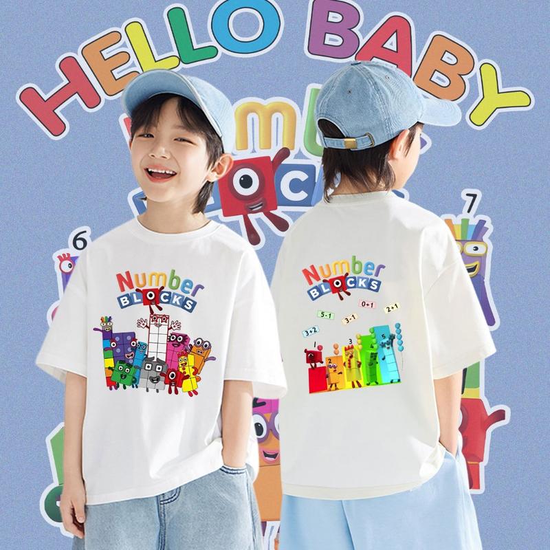【COD】Number Blocks Baju Graphic 100-150cm Children's T-shirt - TikTok ...