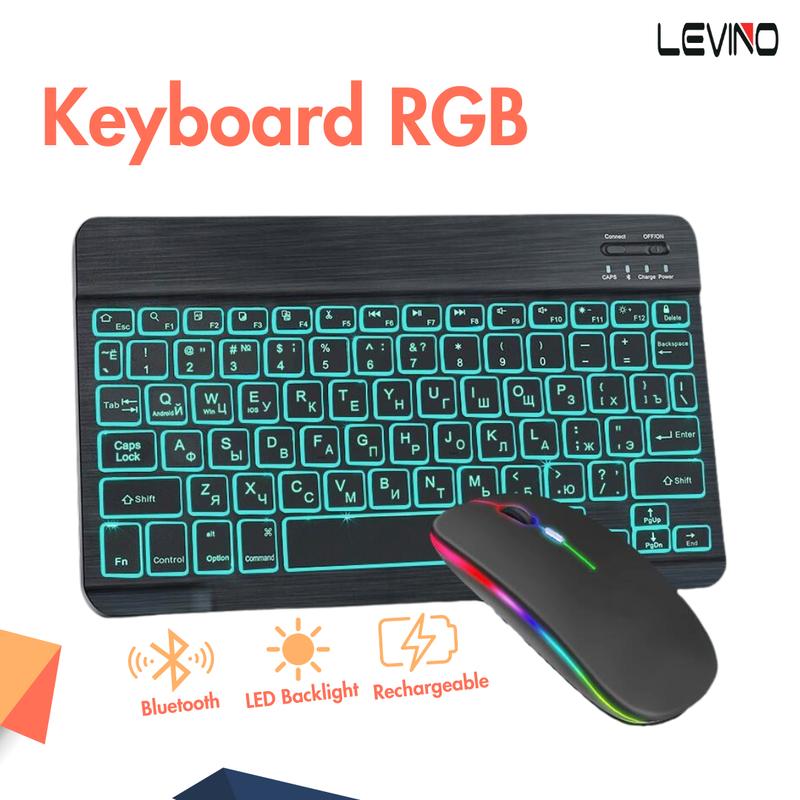 LEVINO RGB Wireless Keyboard Bluetooth 10" inch For Tablet iPad - Shop ...