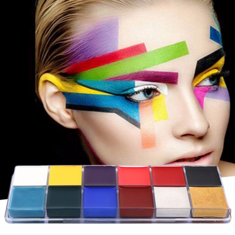 1 set 12 Warna Body Face Painting dan Kuas Cat Wajah Paintin - Shop ...