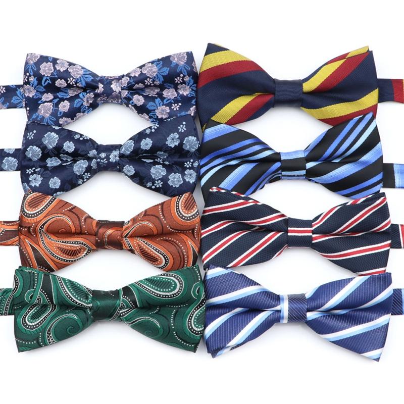 ZONFAZ Men's Striped Bowtie Fashion Floral Silk Bow Tie Formal Printed ...