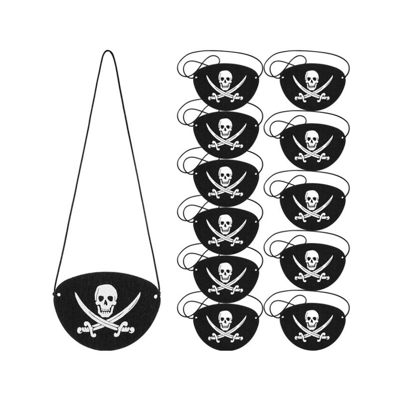 Pirate Eye Patches Skeleton Eye Mask Felt One Eye Skeleton Captain ...