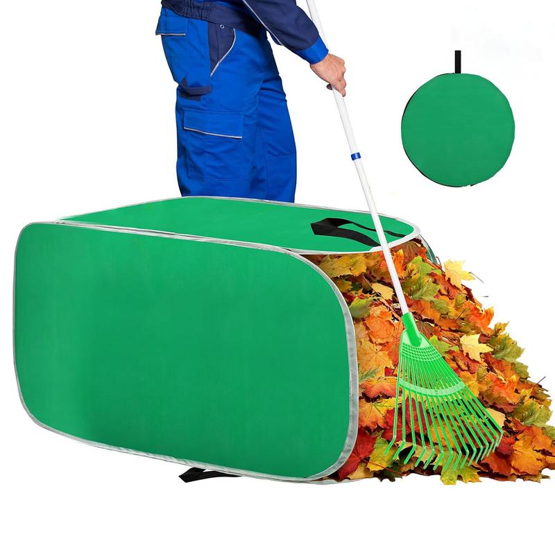 Foldable Leaf Collection Bag Pop-up Garden Waste Bag with Handles ...