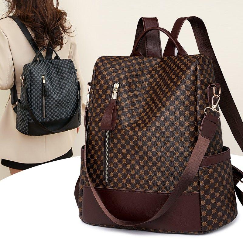 Beg galas wanita, kulit lembut bercetak, anti kecurian, kapasiti ...