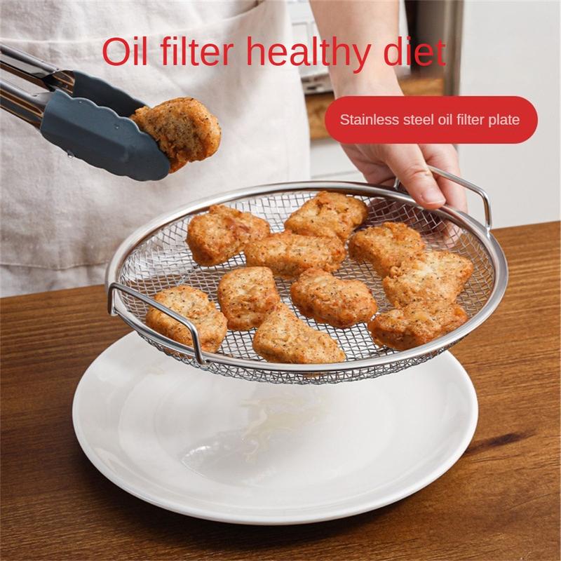 Stainless steel fried leaky net oil residue filter net binaural oil ...