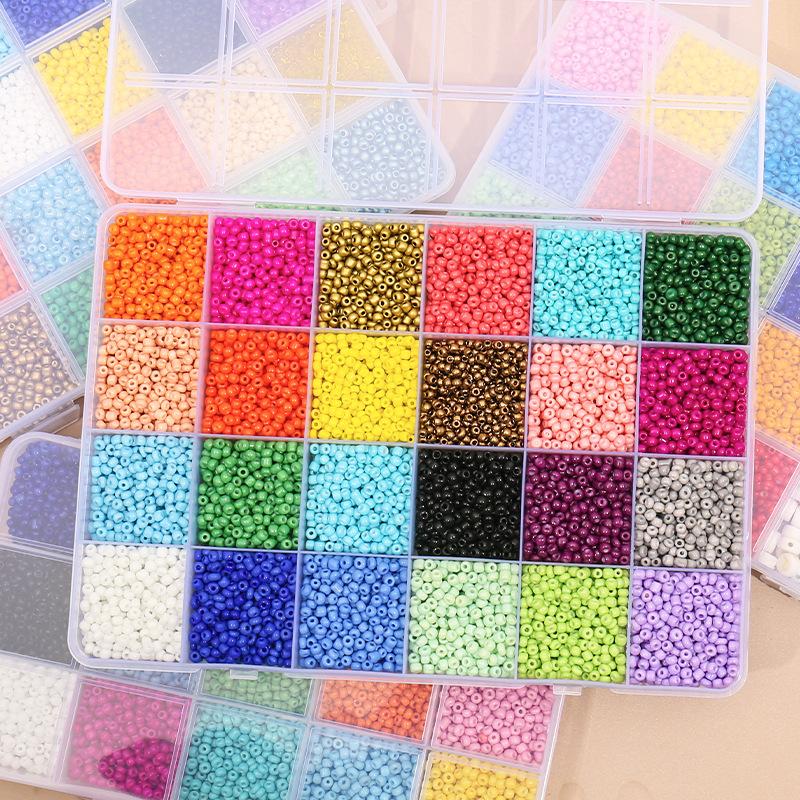 5000Pcs Beads Kit 3mm Glass Beads Acrylic Alphabet Letter Beads and ...
