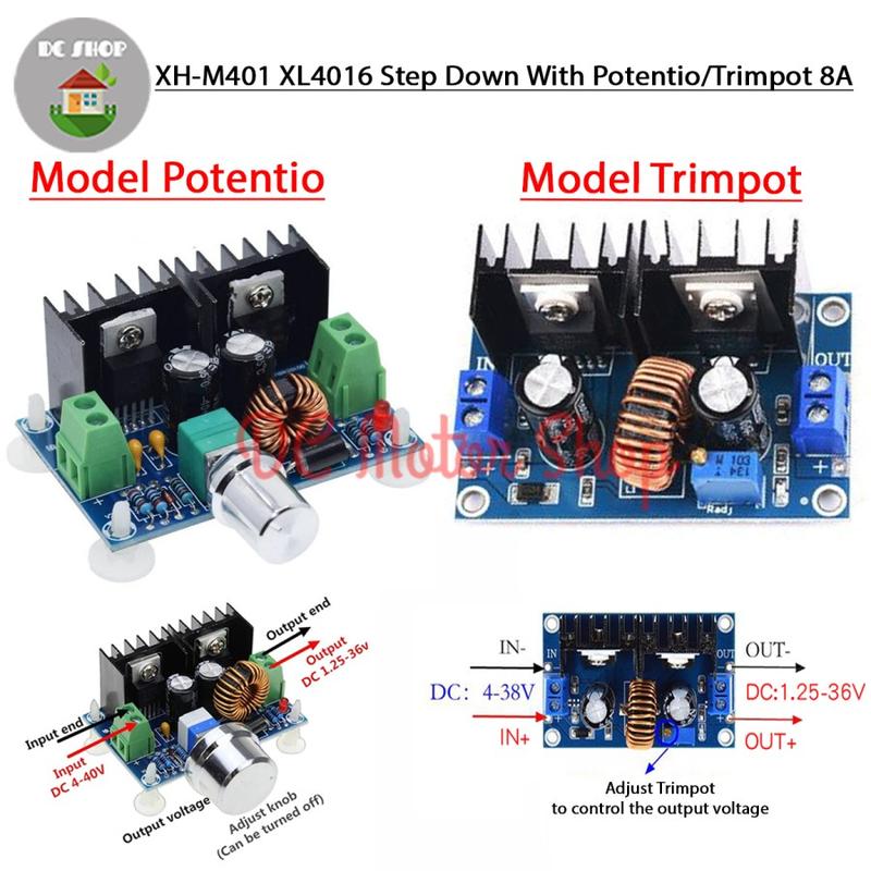 XH-M401 XL4016 Step Down With Potentio 8A DC-DC Buck Converter - Shop ...