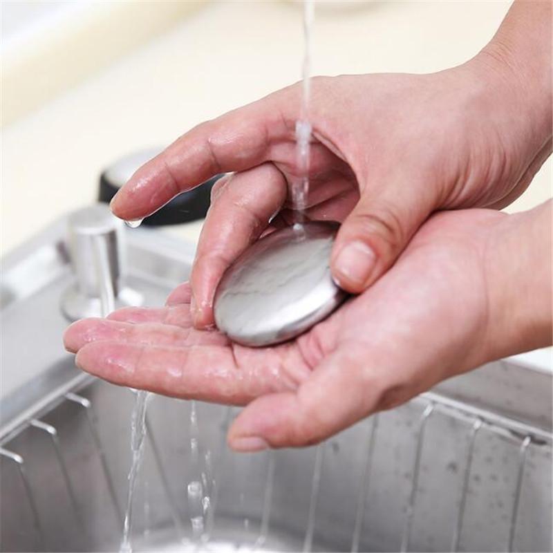 1 PC Soap Oval Stainless Steel Deodorization Remove Fishy Odor Modern ...