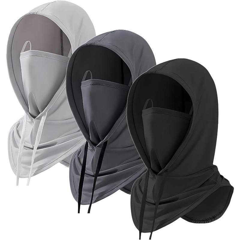 3pcs Breathable UV Protection Balaclavas for Men & Women - Summer Sun Hood Full Head Mask with ...