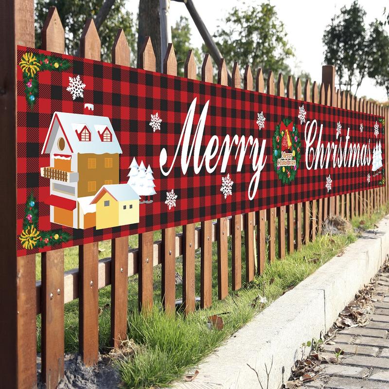 Christmas Outdoor Banner Backdrop Christmas Decoration for Home ...