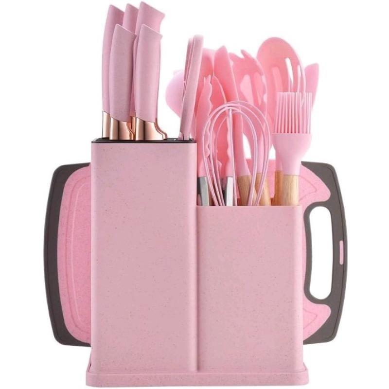 Silicone Kitchen Utensil Set, 19pcs/set Non-stick Cooking Utensil ...
