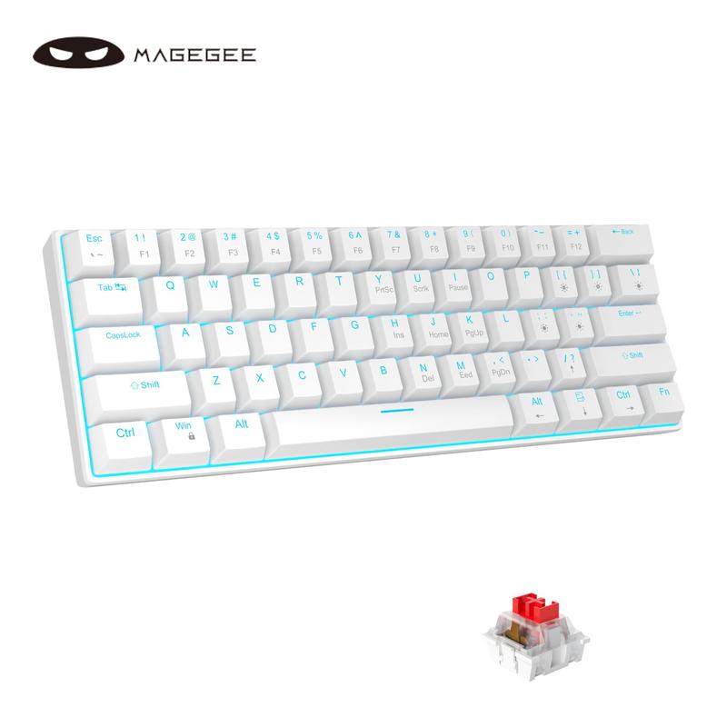 MageGee MK-STAR61 Mechanical Keyboard, 61 Keys Sea Blue Backlit Small ...