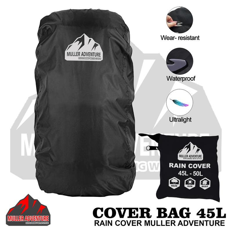 Rain Cover Bag 45L+5 Pelindung Tas Cover Waterproof Muller Adventure ...