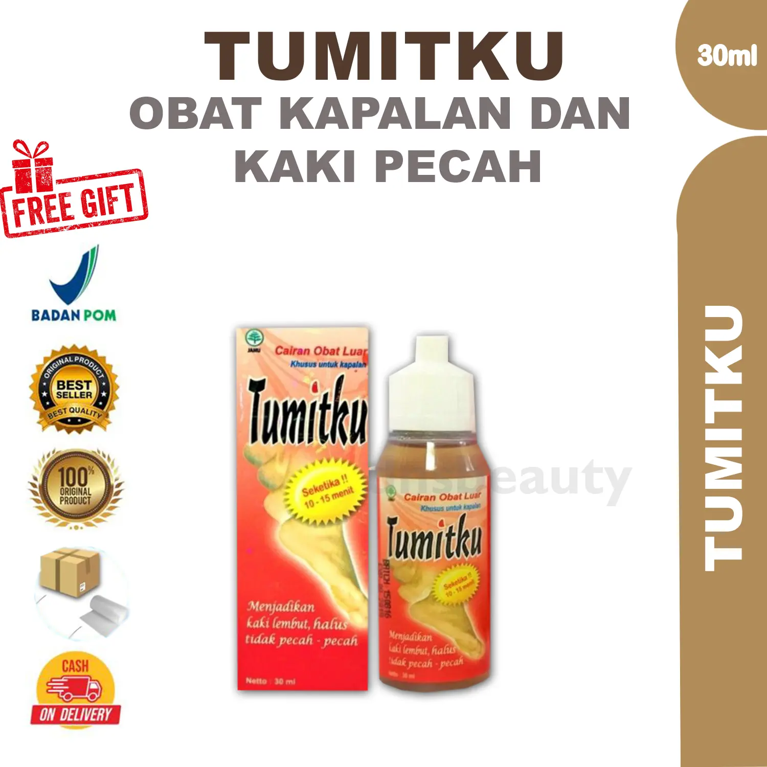 (FREE GIFT) TUMITKU + KERIKAN Obat Kaki Pecah Original BPOM Solusi Kaki ...