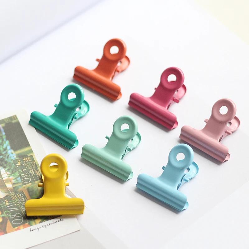 7pc Colored Pink Clamp For School Creative Bills Receipt - TikTok Shop ...