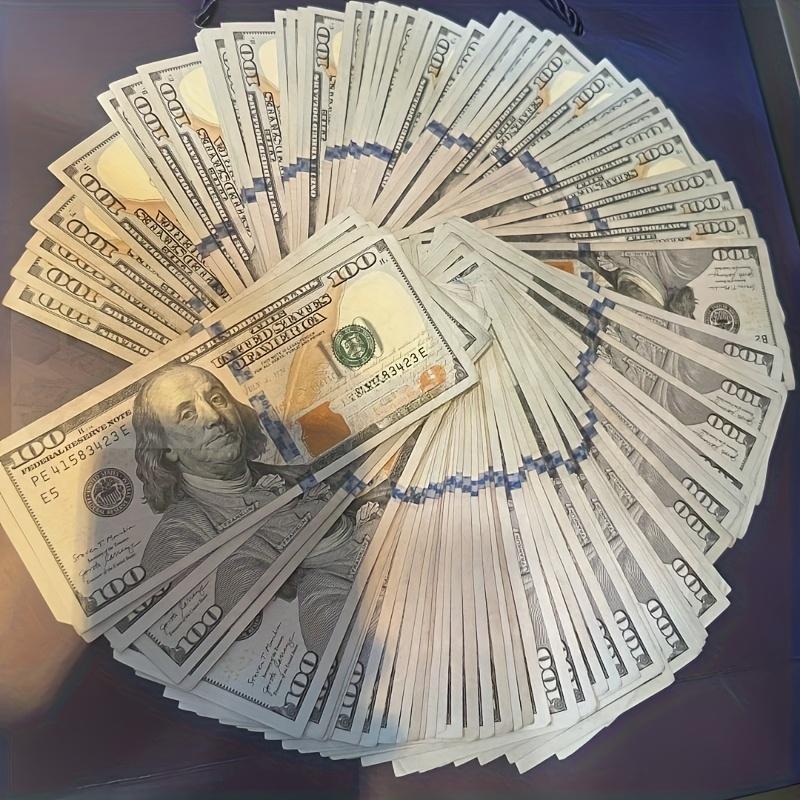 Mainan Bil Dolar AS $100, Realistik Berkualiti Tinggi, Simulasi ...