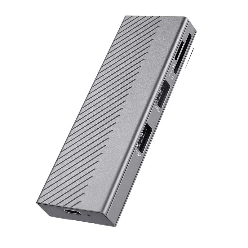 4-In-1 USB Hub with Disk Storage M.2 Dual Protocol SSD USB Type-C ...