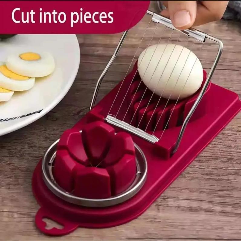 Stainless Steel Egg cutter 2 in 1 Multifunction Kitchen Utensils ...