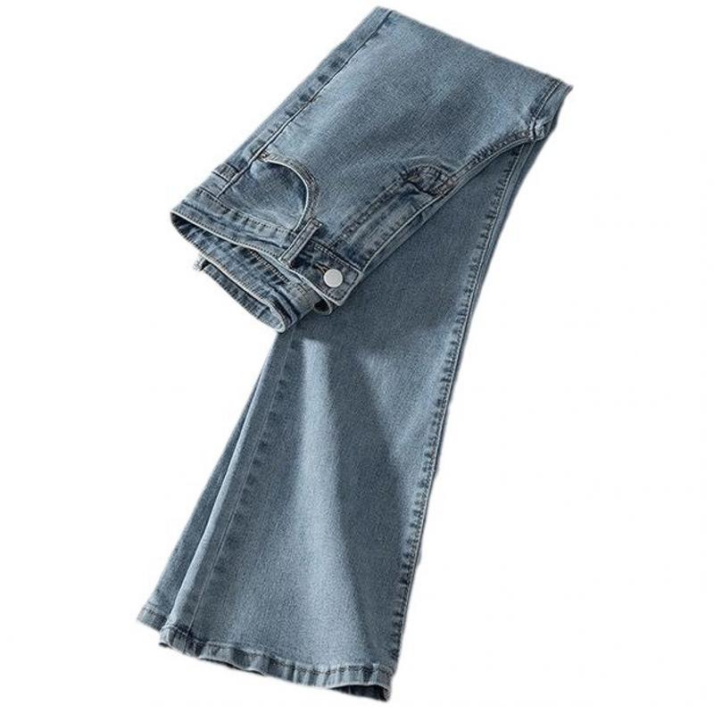 Seluar Jeans Berkobar, untuk Wanita, Pinggang Tinggi, Slim Fit, Saiz ...