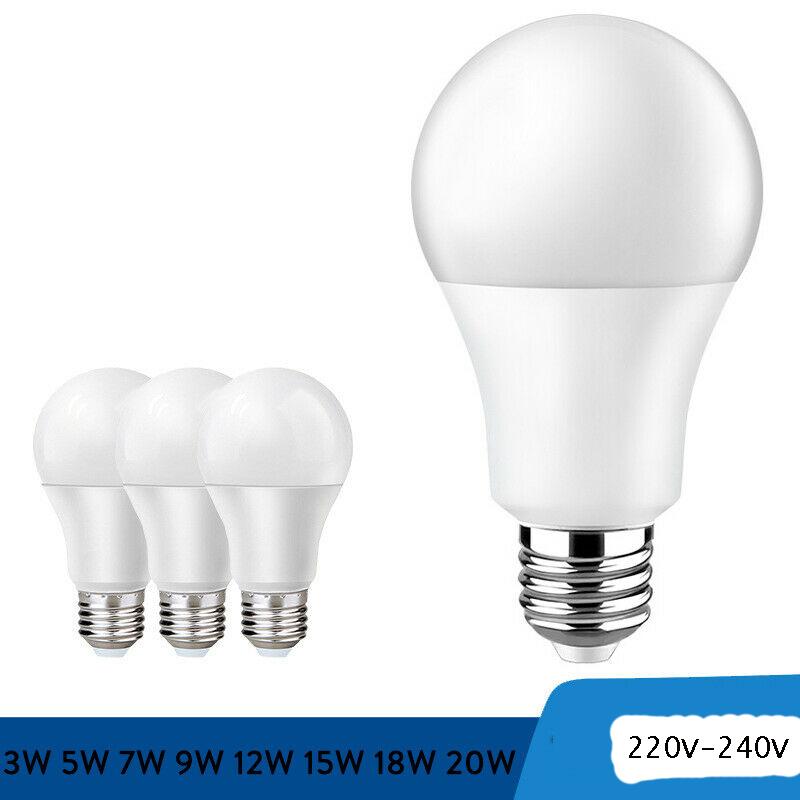 LED Globe Bulb E27 20W 18W 15W 12W 9W 7W 5W 3W White Lamp Light ...