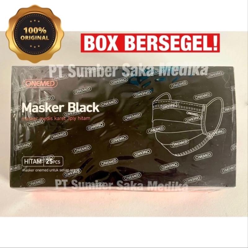 Masker Medis Black ONEMED/ ORI 100%/ 3Ply/ Masker Hitam - Shop | Tokopedia