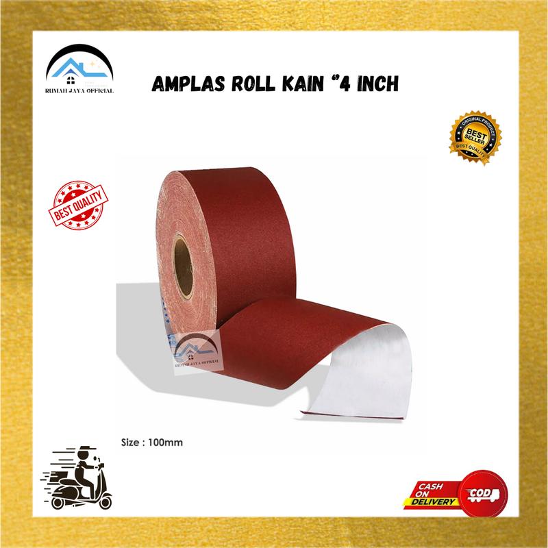 (RJO) Amplas Roll Kain 4" Inch 10cm x 50 Meter Grit 180mm - Shop ...