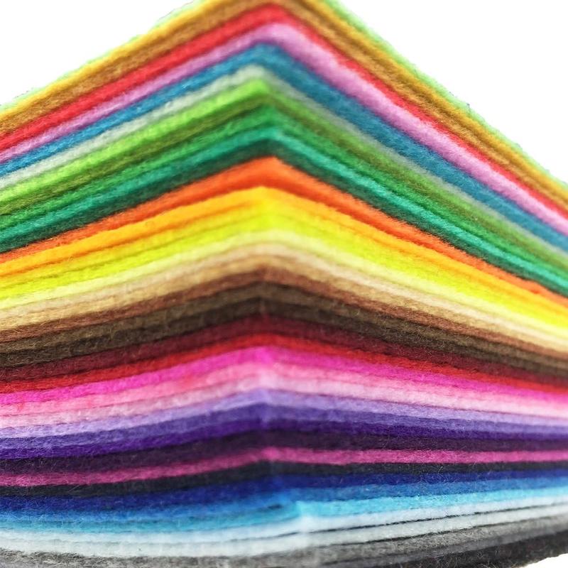 42 count 12 x 12 inches (30cm*30cm) Felt Fabric Sheet Assorted Color ...