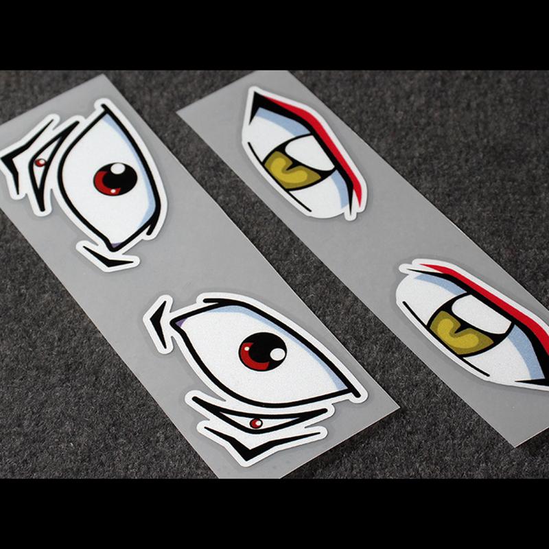 Devil eyes car brake light stickers car helmet rear window electric ...