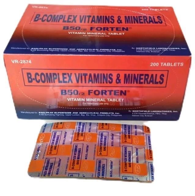 SAGUPAAN B50 FORTEN VITAMIN B-COMPLEX FOR GAMEFOWL (10 TABLET) - TikTok ...