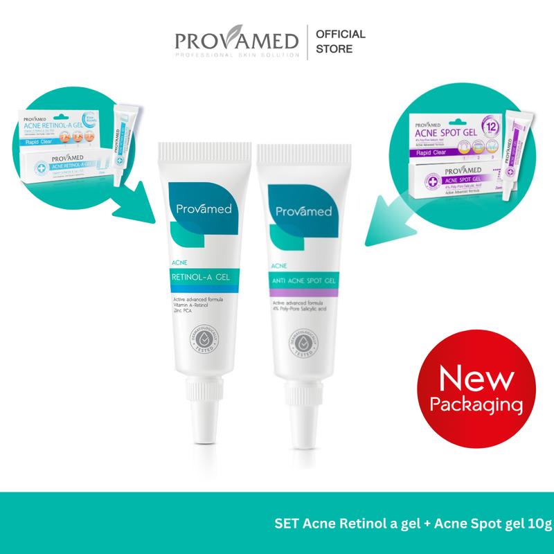 (SET) Provamed Acne Retinol-A Gel 10 G + Acne Spot Gel 10 G - TikTok ...