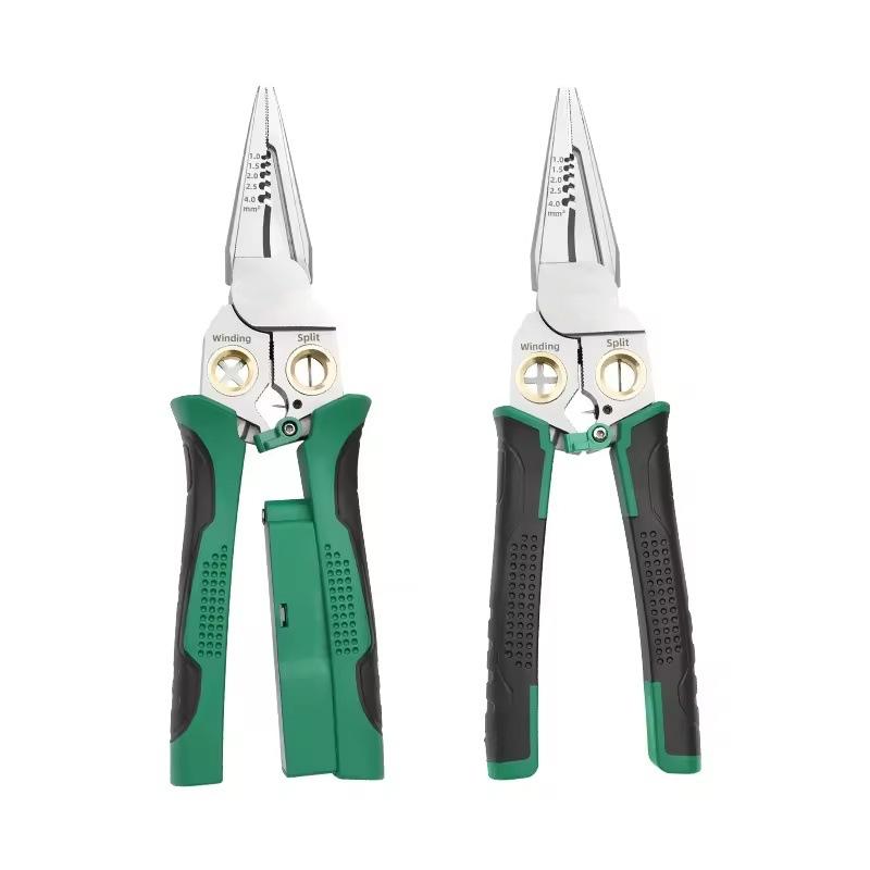 Stainless Steel Wire Stripping Sharp Nose Pliers Non-Slip ...