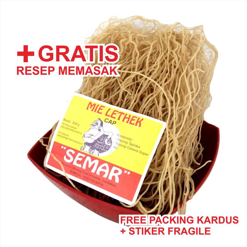 Mie lethek bendo 250gram cap semar bakmi jawa khas jogja mi letek ...