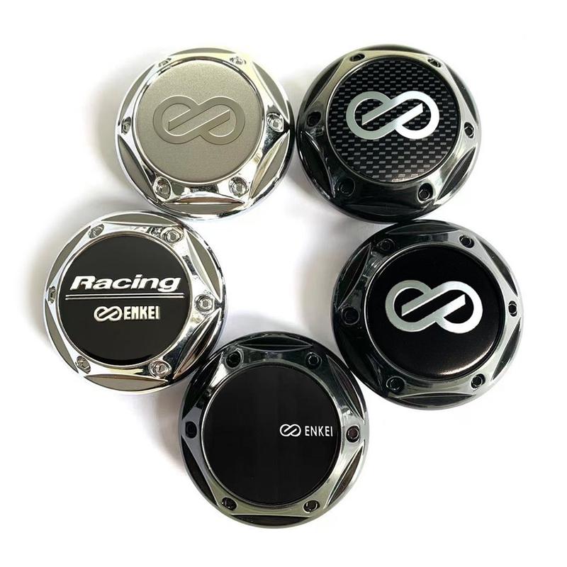 Car modification 4pc 68mm Enkei Blakc Sticker Car Wheel Center - TikTok ...