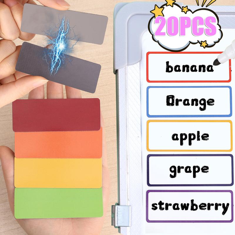 5/10/20Pcs Magnetic Dry Erase Labels Reusable Sticker School - TikTok ...