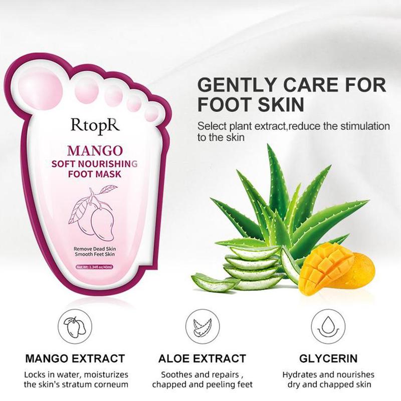 RtopR Mango Foot Mask Moisturizing Exfoliating Remove Dead Skin ...
